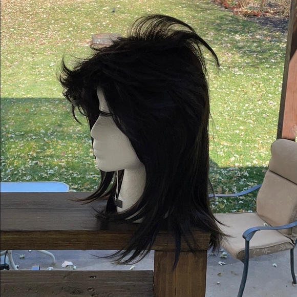 Accessories | Black Wig Natural Shaggy Layers Puff 8s Pure Black Abba ...